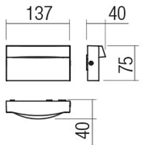 Redo 90426 nástěnné LED svítidlo Polifemo tmavě šedé, 8W, 3000K, 13,7cm