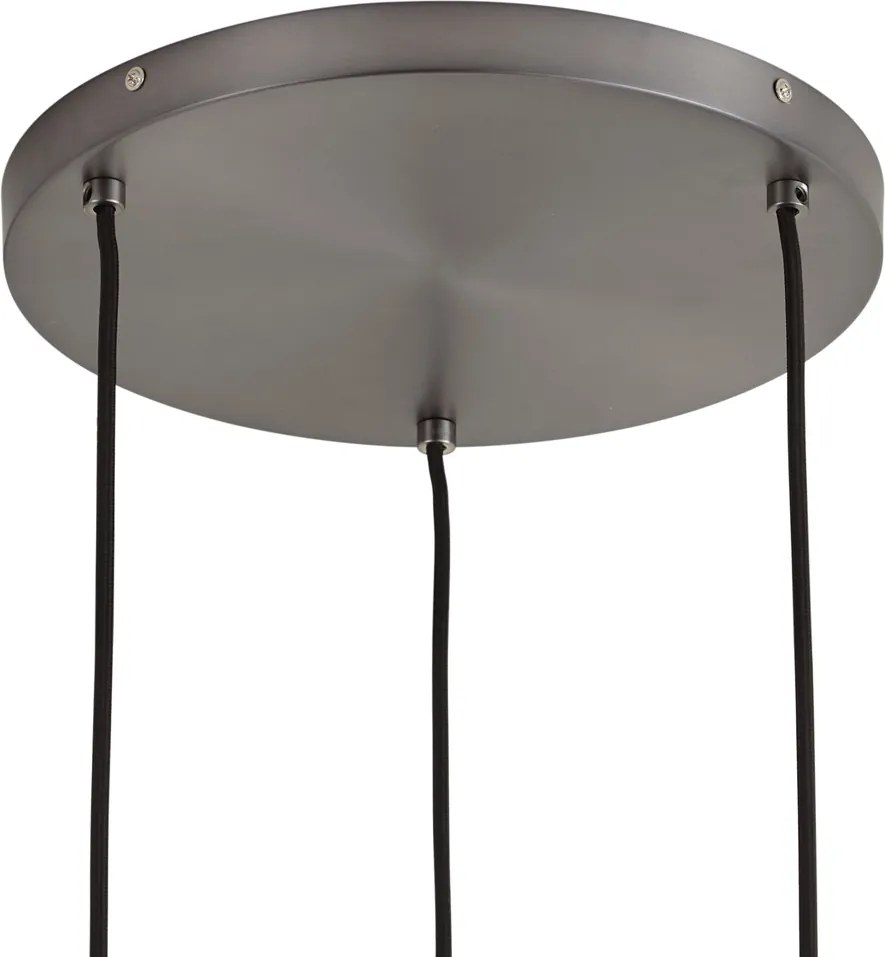 Designové závěsné svítidlo kovově šedé se 3 světly - Ard
