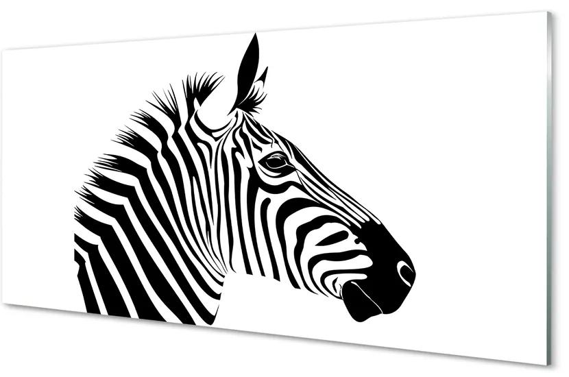akrylový obraz Ilustrace zebra 125x50 cm