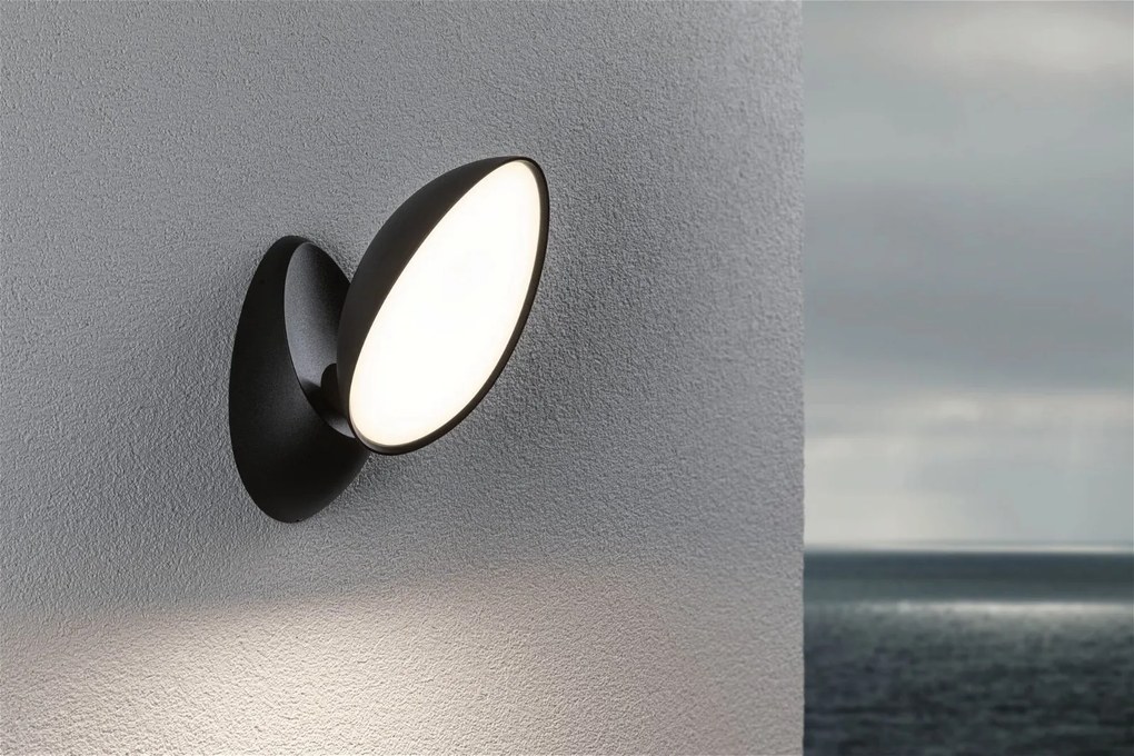 P 94767 LED venkovní nástěnné svítidlo Batona IP44 137x110mm 3000K 12W 230V antracit hliník - PAULMANN
