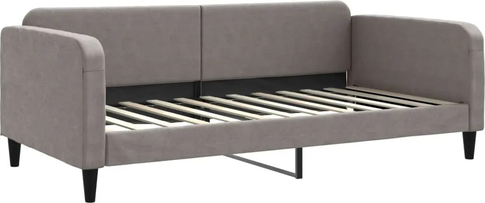 Válenda s přistýlkou a zásuvkami taupe 100 x 200 cm textil 3196878