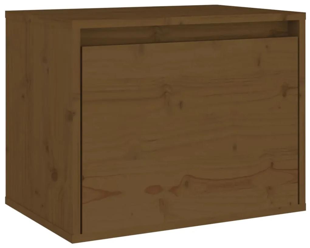 Nástěnná skříňka medově hnědá 45 x 30 x 35 cm masivní borovice