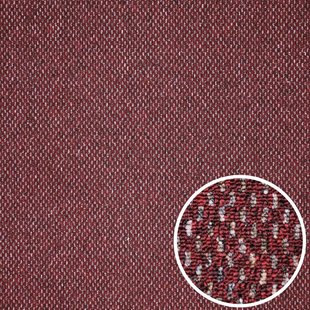Timzo, Metrážový koberec Rubin 2159 red, na míru, šíře 4m, červená, ab (mřížka), chodba / předsíň
