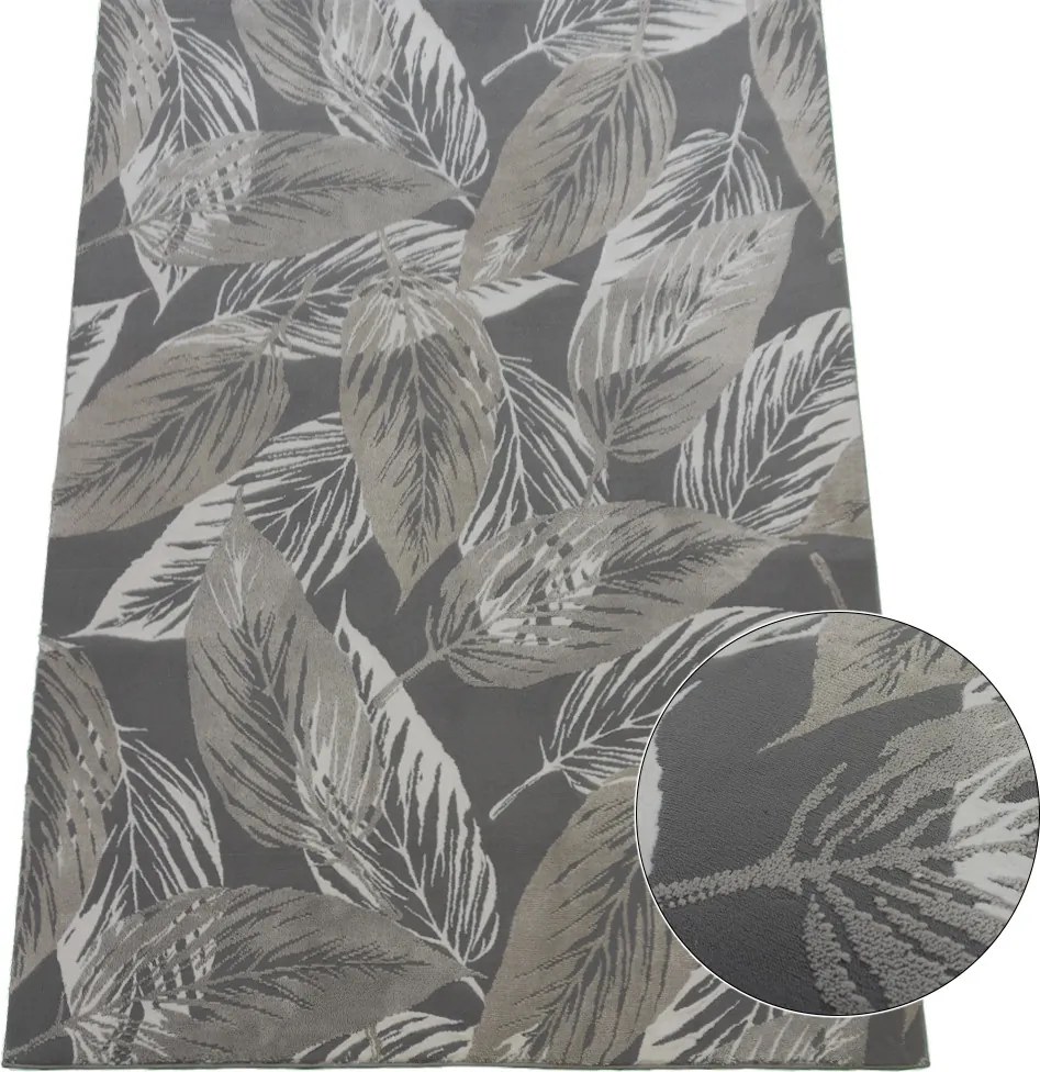 BE Koberec Zurich 1925 BEIGE GREY - šedý obdélníkový Rozměr: 60x100 cm