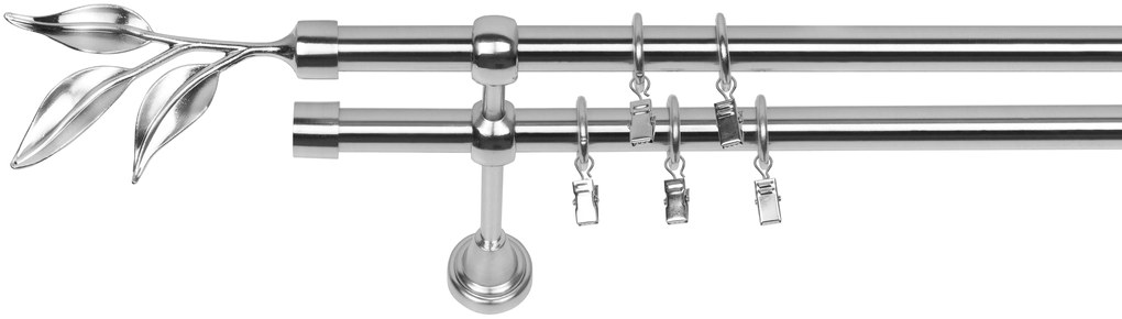 Dekodum Dvouřadá Garnýž Bavaro 19/19 mm ocelový efekt 140 cm