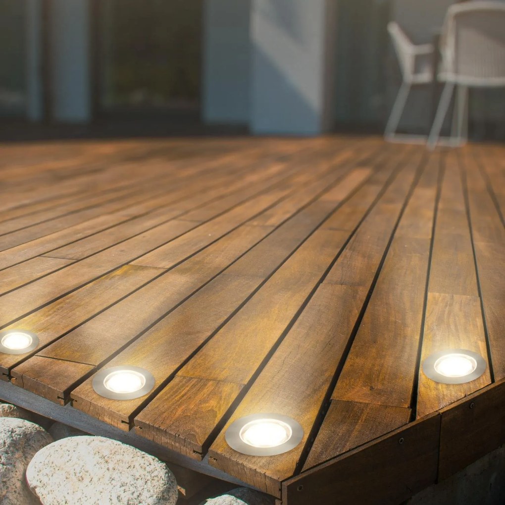 BRI 3914032 CONNECT TO SHINE startovací sada Padouk 3ks LED zapuštěných svítidel do země, IP67 - BRILONER
