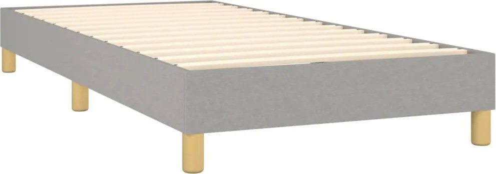 Box spring postel s matrací světle šedý 100 x 200 cm textil 3140433
