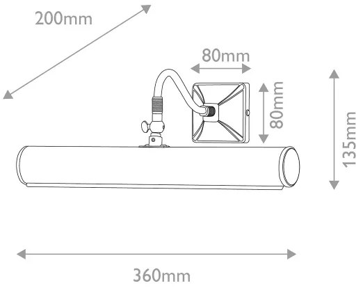 Elstead PL1-20-BB - Obrazové svítidlo PICTURE LIGHT 2xE14/40W/230V zlatá