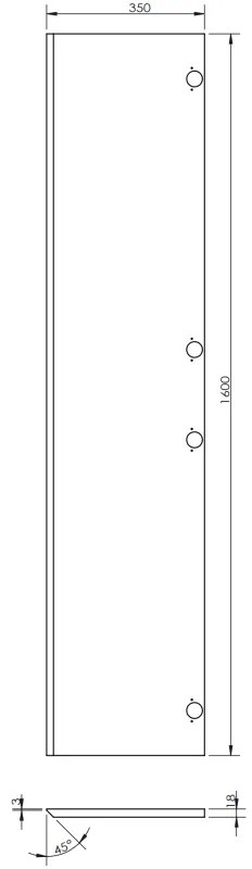 Mexen Orio, koupelnový podstavec 35 cm, 1 dvířka, bílá lesklá, 91A11-03016-1-BF00