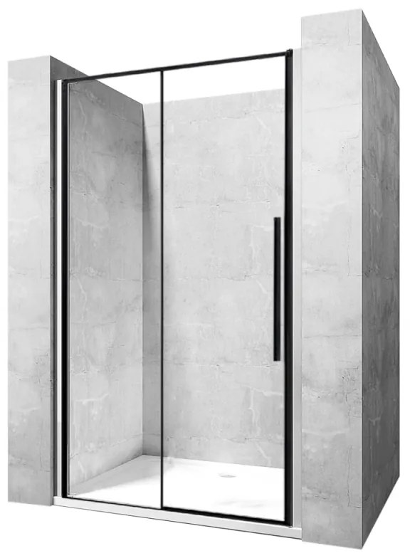 Rea Průhledné sprchové dveře 1300x1950 Solar Black REA-K6358 - Rea
