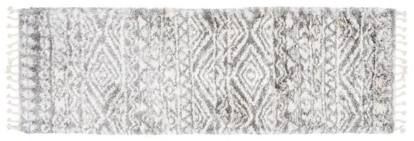 Kusový koberec shaggy Acama šedý atyp 70x250cm
