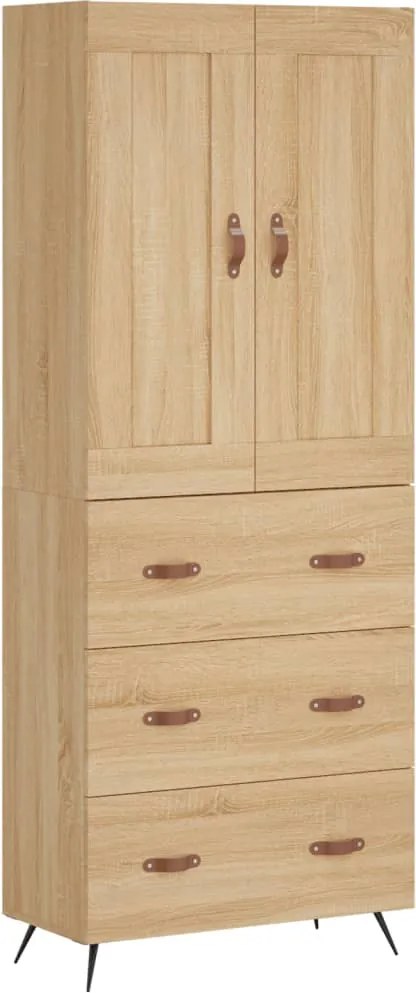 Skříň highboard dub sonoma 69,5 x 34 x 180 cm kompozitní dřevo 3199724