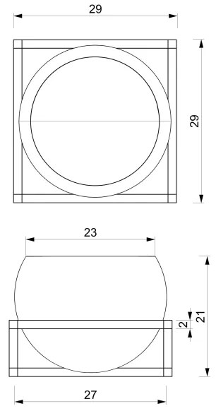 Nástěnný květináč 27x29 cm černá