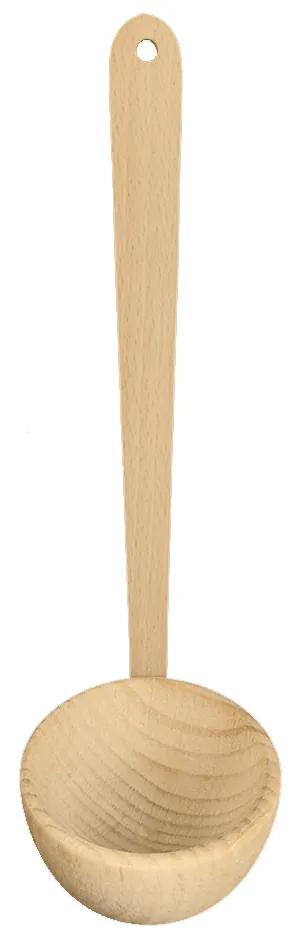 AMADEA Dřevěná naběračka, masivní dřevo, délka 23 cm