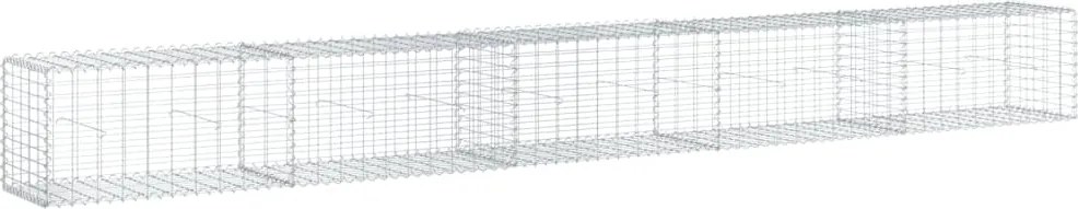 Gabionový koš s víkem 500 x 50 x 50 cm pozinkované železo 3295136