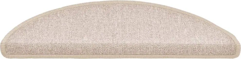 Schodové rohože 20 ks 56 x 17 x 3 cm béžové, půlkulaté 3365787