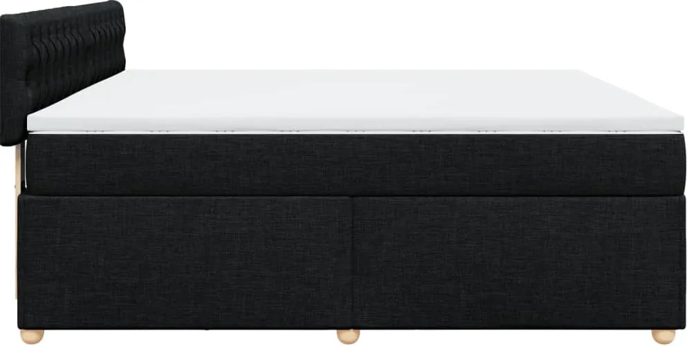 Box spring postel s matrací černá 180x200 cm textil 3286768