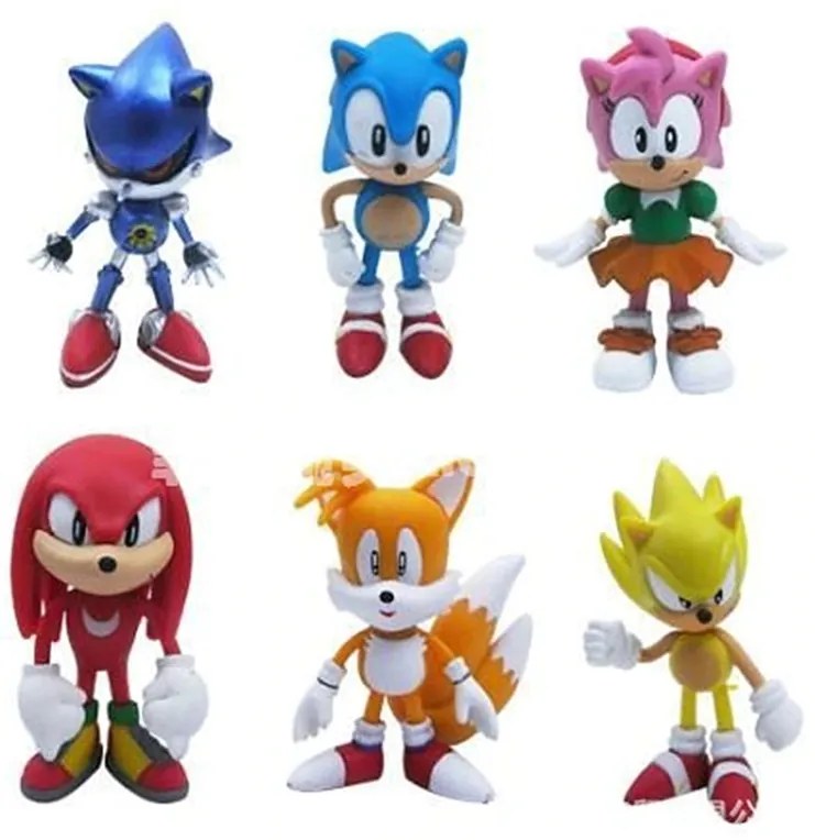 Ježek Sonic sada 6 ks figurek (6-7 cm)