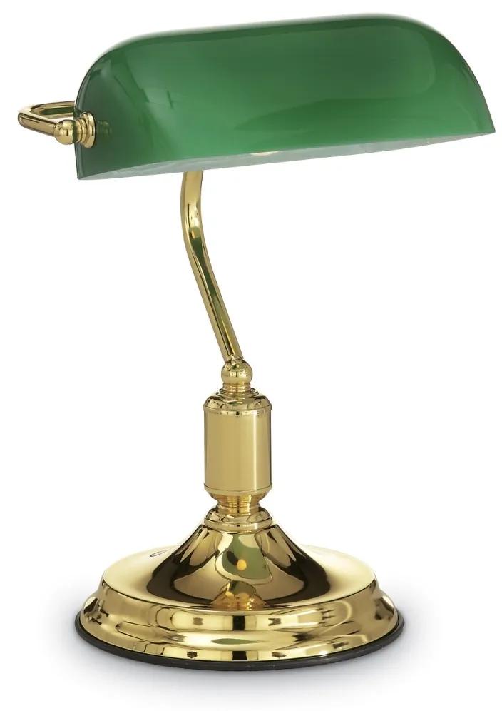 Stolní lampa Ideal Lux Lawyer TL1 ottone 013657 mosazná