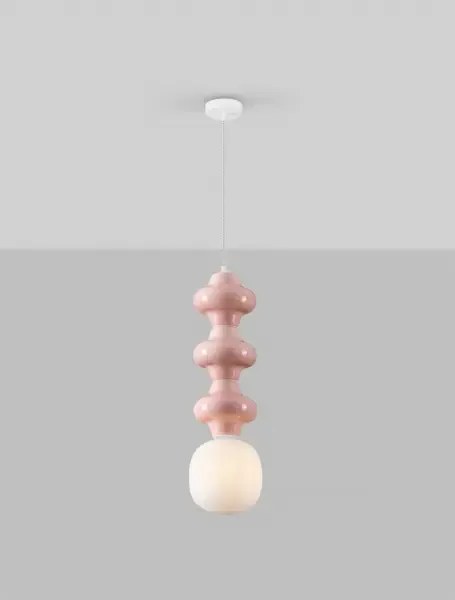 LED růžovo-bílé moderní svítidlo Clio