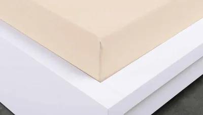 XPOSE ® Jersey prostěradlo Exclusive dvoulůžko - bílá káva 160x200 cm