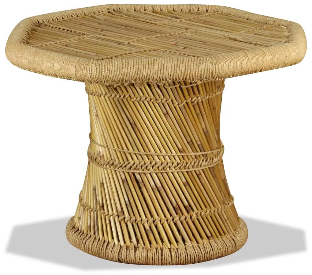 vidaXL Konferenční stolek bambus osmihran 60 x 60 x 45 cm