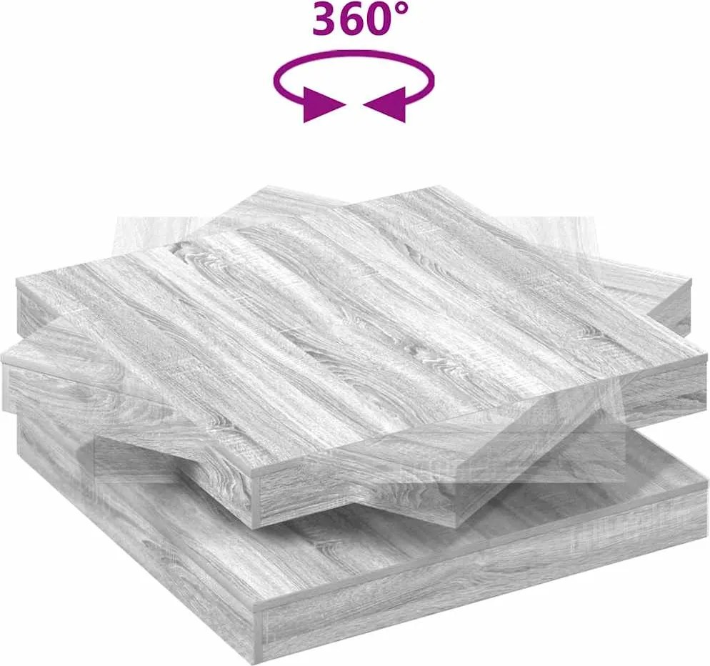 Konferenční stolek otočný o 360º šedý sonoma 90x90x34,5 cm 3321356