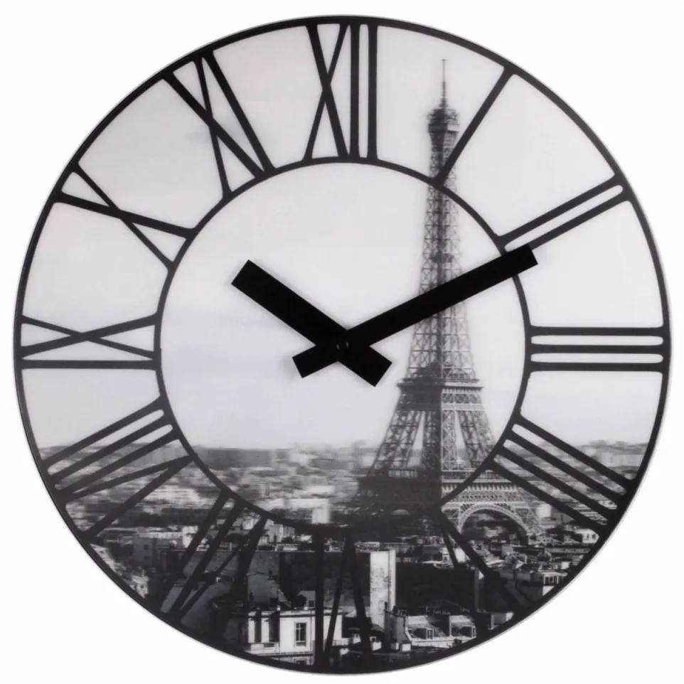Nástěnné 3D hodiny 39 cm Paříž - LA VILLE