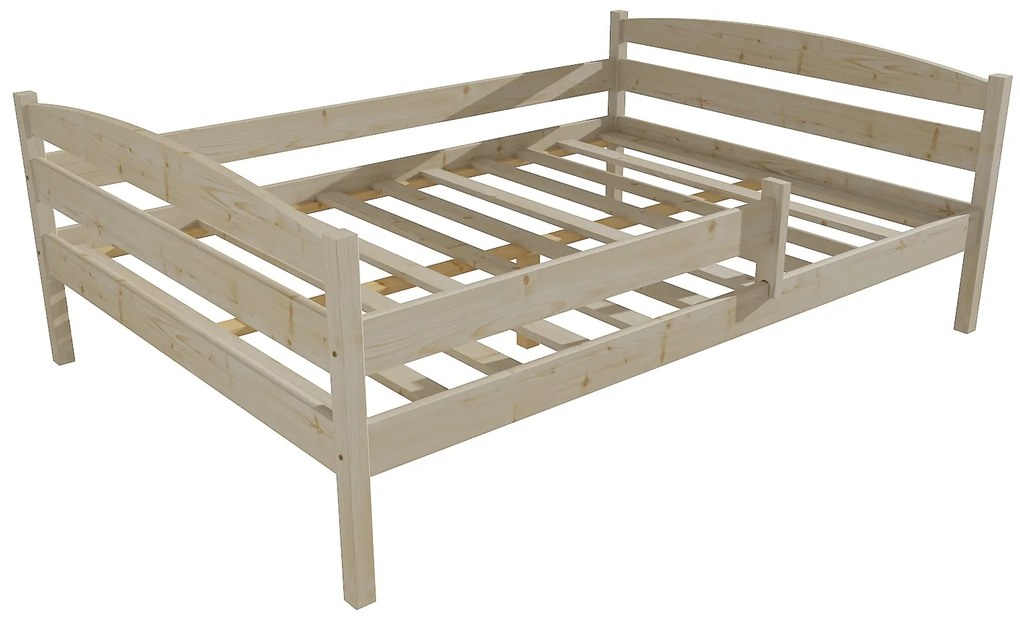 Vomaks Dětská postel DP 017 XL se zábranou Rozměr: 120 x 200 cm, Barva: bezbarvý lak