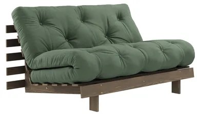 sofa ROOT by Karup - 140*200 cm carob (hnědá) + futon olive green 756