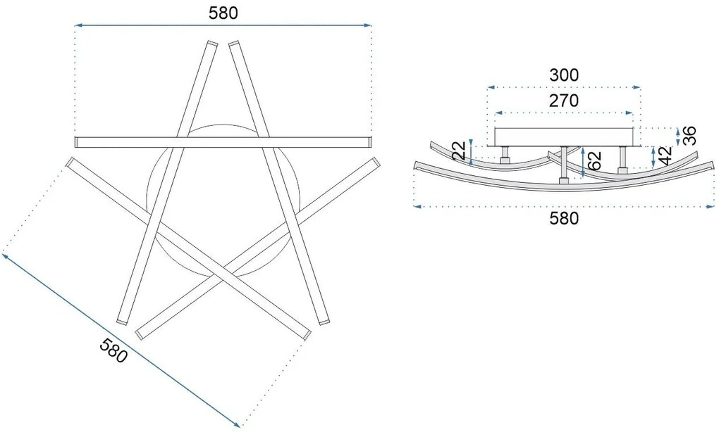 Toolight - Moderní stropní LED svítilna APP399-C, chrom, OSW-06915