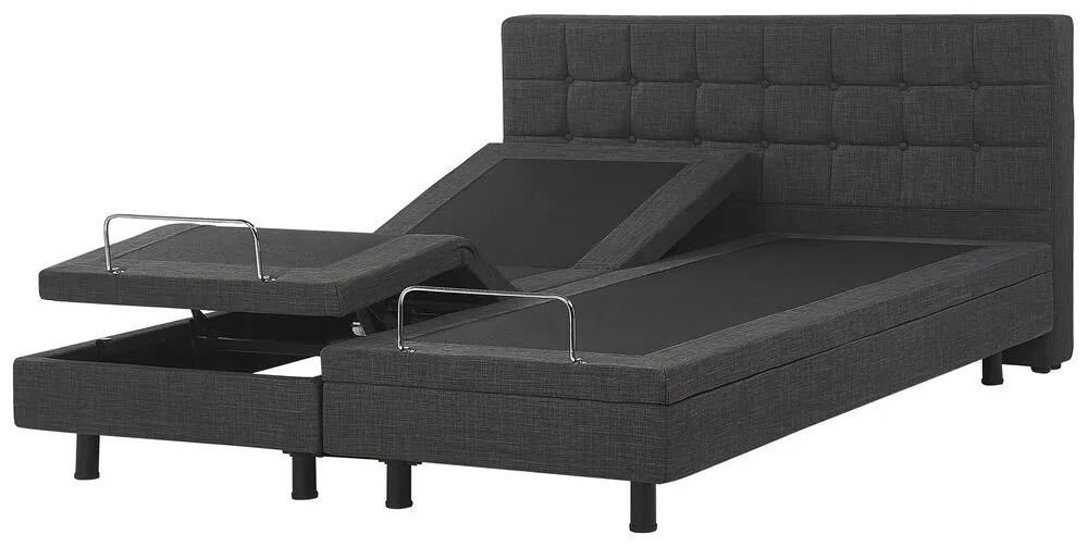 Čalouněná postel šedá elektricky polohovací 180x200 cm DUKE Beliani