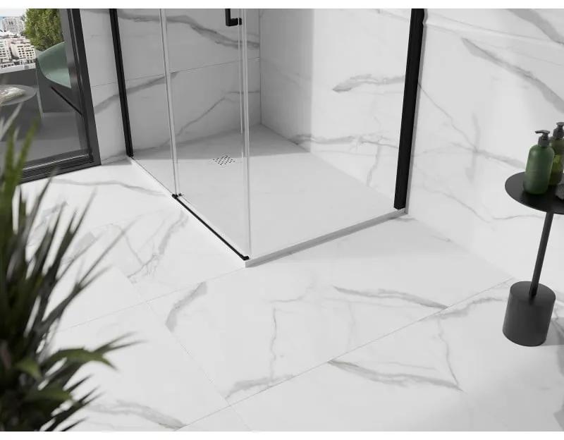 Mexen Stone+ kompozitní čtvercová sprchová vana 140 x 70 cm, Bílá - 44107014