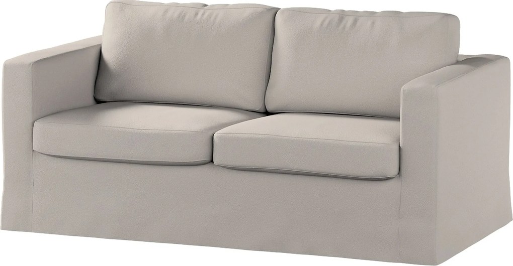 Potah na pohovku IKEA Karlstad 2-místná , nerozkládací, dlouhý barva béžová látka pletený vzor