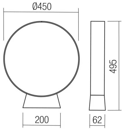Redo 91066 - LED Venkovní lampa ONIRO LED/15W/230V 49,5 cm CRI 90 IP65 antracit