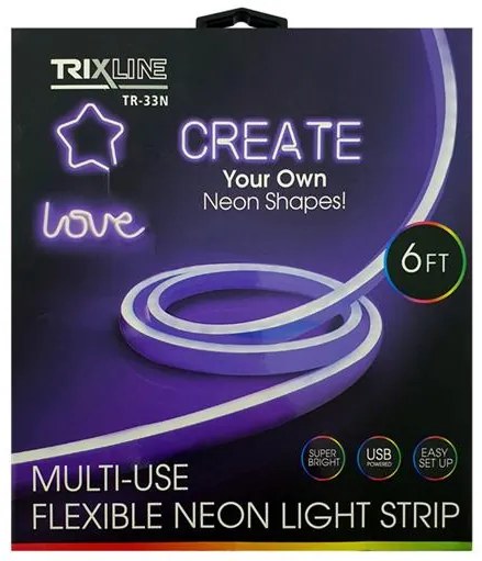 LED pásek USB TRIXLINE TR-33N 1,8m fialový neonový