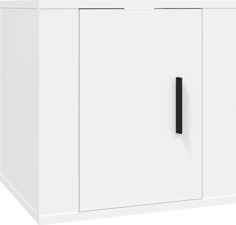 vidaXL Nástěnné TV skříňky 2 ks 40 x 34,5 x 40 cm [816643] Barva: bílá s vysokým leskem