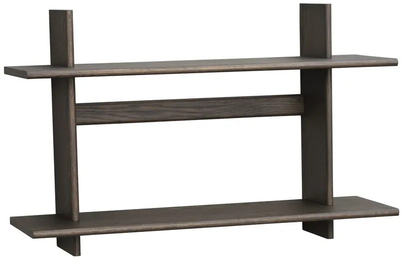 ROWICO Nástěnná police WESTLOCK 75x48 cm tmavě hnědá