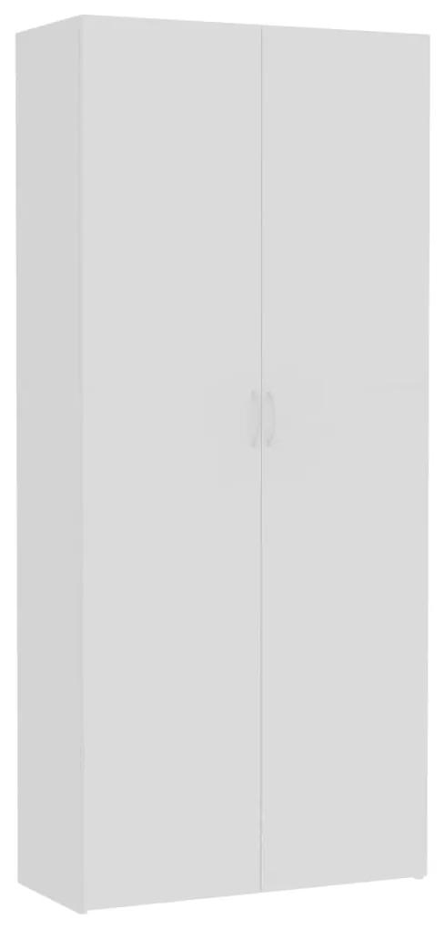 800000 vidaXL Úložná skříň bílá 80 x 35,5 x 180 cm dřevotříska