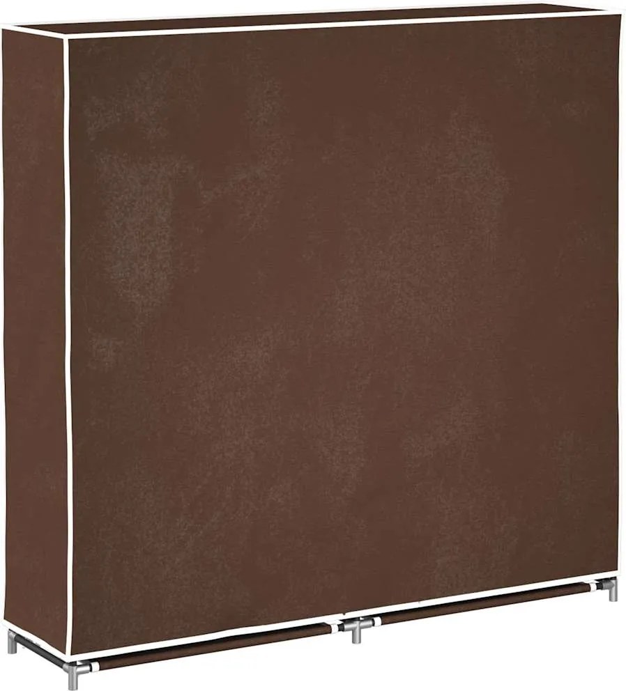 Látkový botník s potahem 45 x 150 x 176 cm hnědý 240494