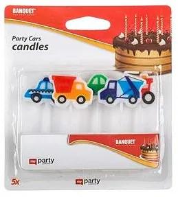 BANQUET Svíčky narozeninové PARTY Cars, 5 ks