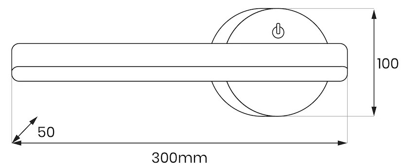 Nástěnné LED svítidlo Sydney L, 1x LED 6w, 4000k, b