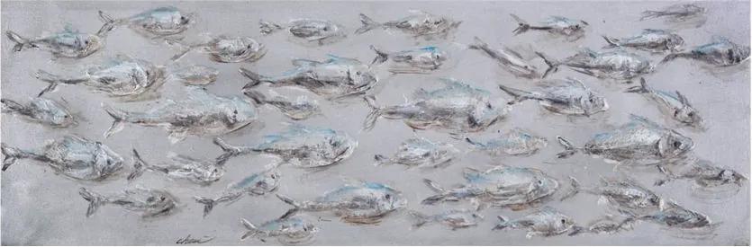 Obraz Stardeco rybičky 50x150 cm