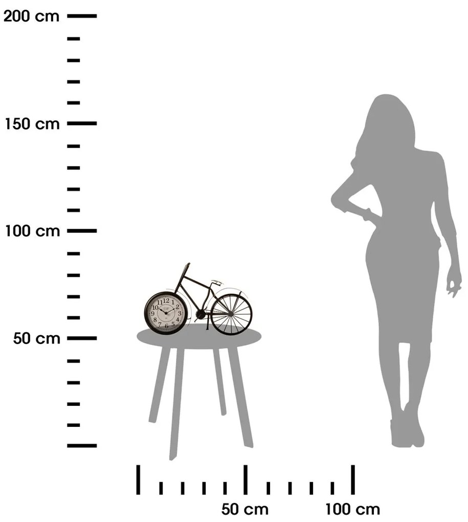 Stolní hodiny Bike, černá