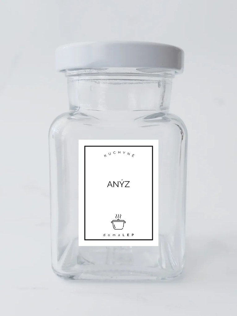 Samolepka na kořenky ANÝZ bílá 3 × 4 cm základní písmo