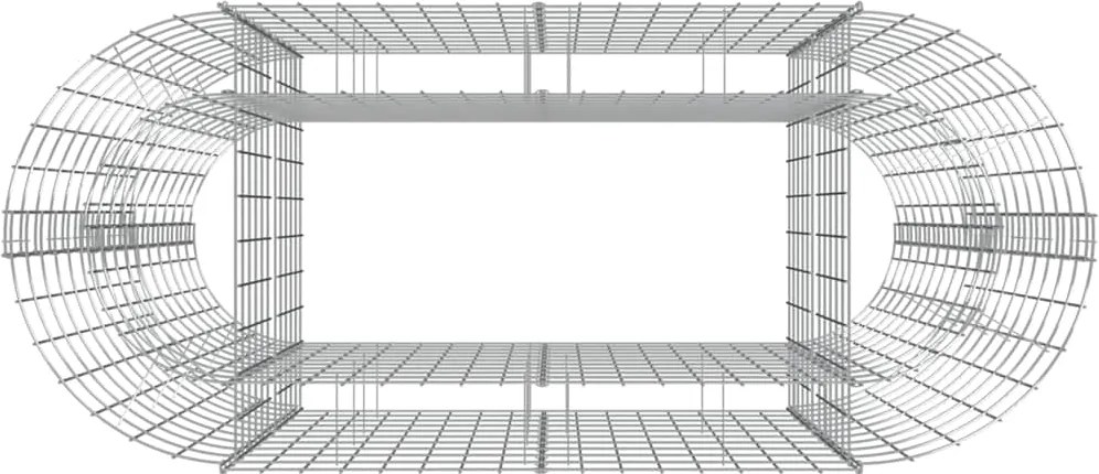 Gabionový vyvýšený záhon pozinkované železo 120 x 50 x 100 cm 152032