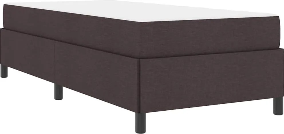 Postel s boxspringem Tmavě hnědá 80 x 200 cm textil 3398818