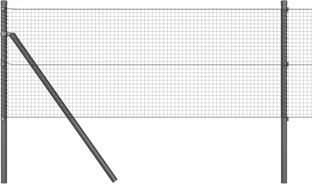 Zemní upevnění svařované drátěné ploty 100 x 0,5 m Šedá 3351898