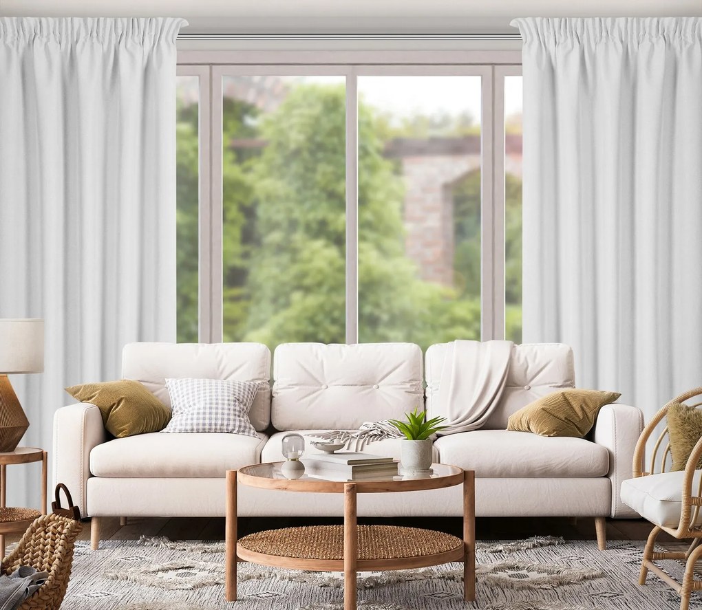 ZATEMŇOVACÍ ZÁVĚS (100%) NA PÁSCE SUZAN 135X270 CM STŘÍBRNÁ
