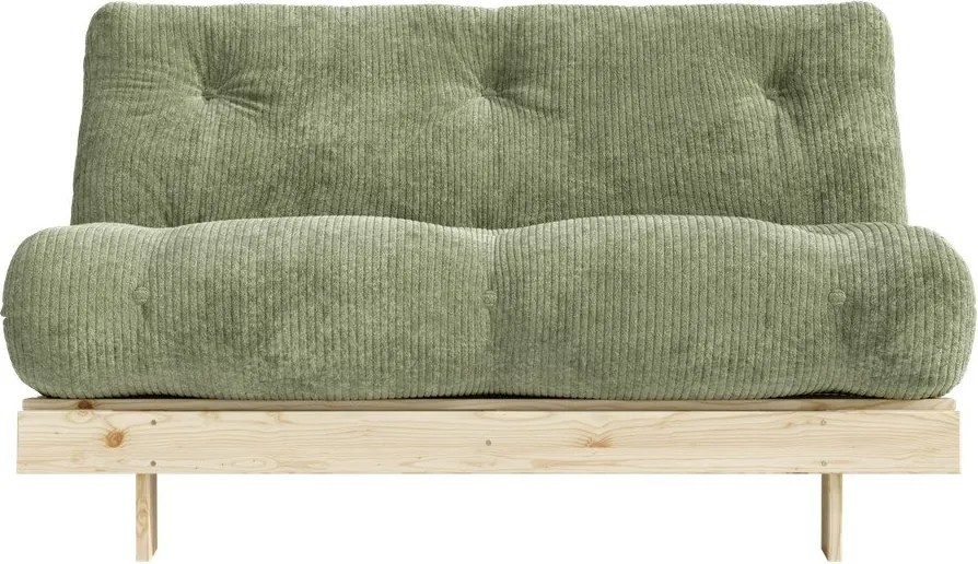 Zelená manšestrová rozkládací pohovka 140 cm Roots – Karup